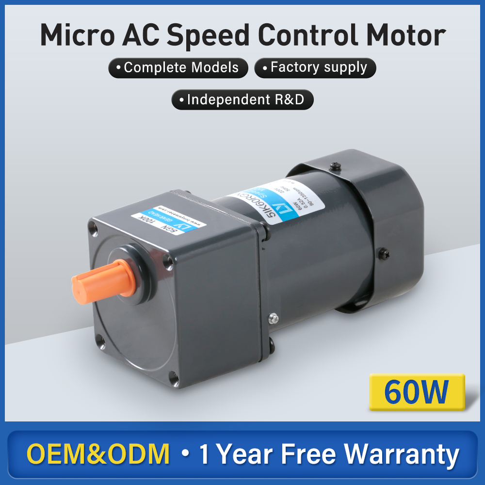 60W 90mm Flange Electric AC Gear Motor
